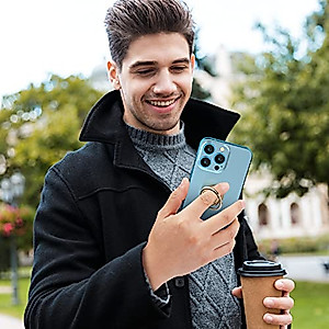 WixGear (2 Pack), Phone Ring Holder, Universal Magnetic Cell Phone Finger Holder with Kickstand Phone Holder for Hand, Phone Ring Grip Works with Magnetic Car Mounts Compatible with All Phones (Gold)