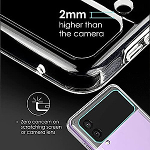 ZIULQIK for Samsung Galaxy Z Flip 3 Case, Clear Shockproof Zflip3 Phone Cover, Slim Thin Protective Silicone Cases for Flip3 5G Phone - Transparent