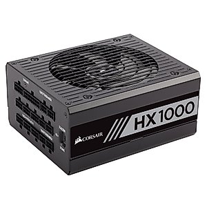 Corsair CP-9020139-UK HX1000 1000 W 80+ Platinum Fully Modular Power Supply Unit - Black
