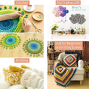 NICEEC 3 Skeins Soft Cotton Yarn 5ply Baby Cotton Yarn for Knitting Crochet Baby Weight Yarn Cotton Blend Yarn Total Length 3×220m(3×240 yds,100g×3)-Light Blue