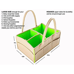 Secure All Caddy | Large Soft Eco-Friendly Nursery Organizer Diaper Caddy for Baby Needs, Arts, Office & School Supplies, Knitting, Sewing Supplies, Car Organization & More (1 Caddy)