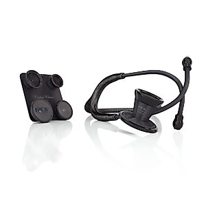 MDF Instruments Black Glitter Blackout ProCardial Cardiology Stethoscope, Lightweight Titanium, Black Glitter Tube, Blackout Chestpiece-Headset +MDF Pediatric and Neonatal Attachments with Clip