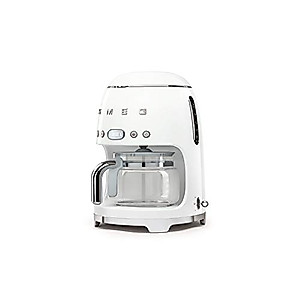 Smeg 50's Retro Style Aesthetic Drip Coffee Machine, White