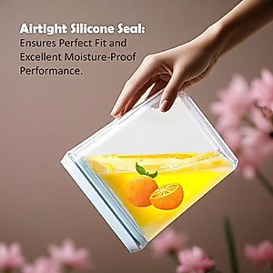 EE Airtight Food Storage Containers Set with Lids - Stackable BPA-Free Containers for Kitchen Pantry Organization, Ideal for Cereal, Snacks, Flour, Sugar, Coffee, and Spaghetti (8-piece)