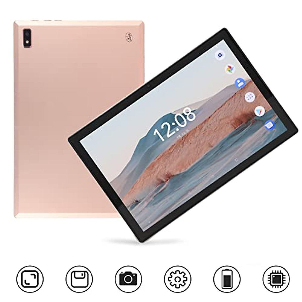 Tablet PC, 4G Calling Dual SIM Dual Standby 10.1in HD Tablet 3GB 64GB for 8.0 100240V for Gaming (US Plug)