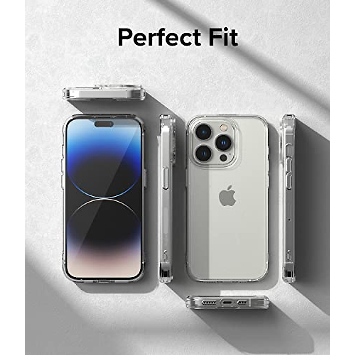 Ringke Fusion Matte [Anti-Fingerprint Technology] Compatible with iPhone 14 Pro Case, Translucent Smudge Proof Protective Sturdy Shockproof TPU Bumper Phone Cover for Women, Men - Matte Clear