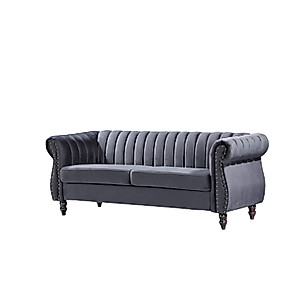 US Pride Furniture Upholsered Rolled Arms Sofa