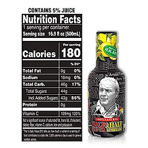 Arizona Arnold Palmer Half Tea Lemonade, 16.9 Fl Oz, Pack Of 20