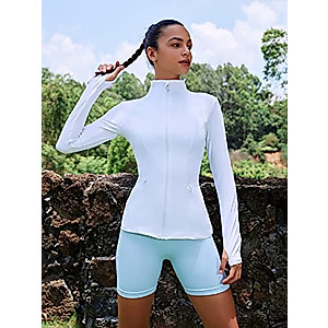 VUTRU Women's Workout Yoga Jacket Full Zip Running Track Jacket