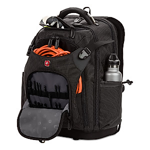 SwissGear Tool Bag Backpack, Fits Up to 17-Inch Laptop, Work Pack PRO, Black