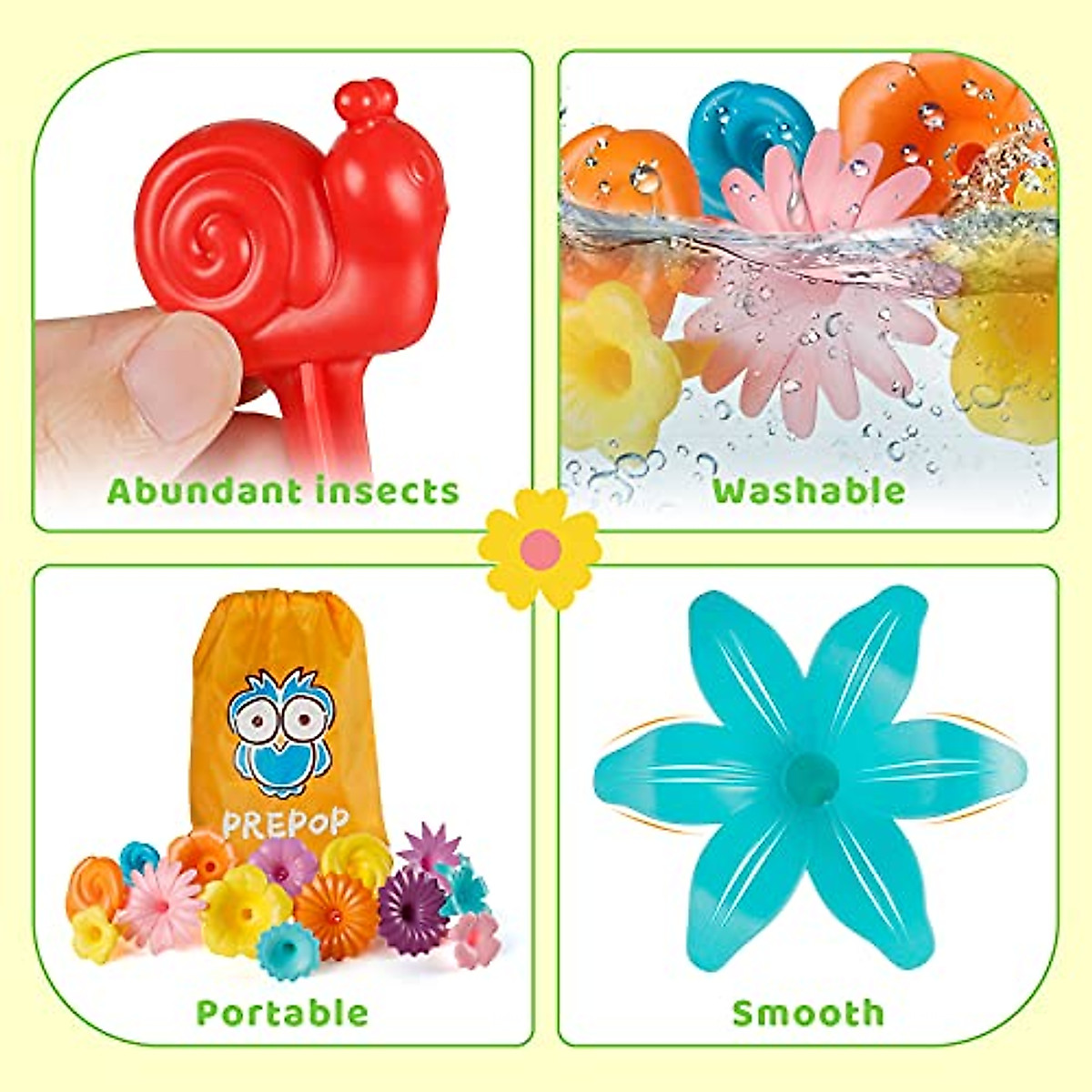 STEM Toddler Toys for Age 3 4 5 6 Year Old Girls - Flower Garden Building Toys for Preschool Educational Activity, Birthday Gifts and Stacking Learning Playset, Floral Gardening Pretend kit (150pcs)