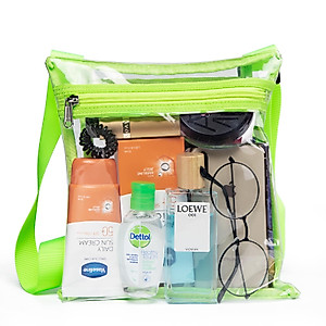 Lorbro Clear Purse Stadium Approved, Clear Crossbody Purse, Clear Bag with Inner Pocket and Adjustable Strap for Concerts, Sports Event