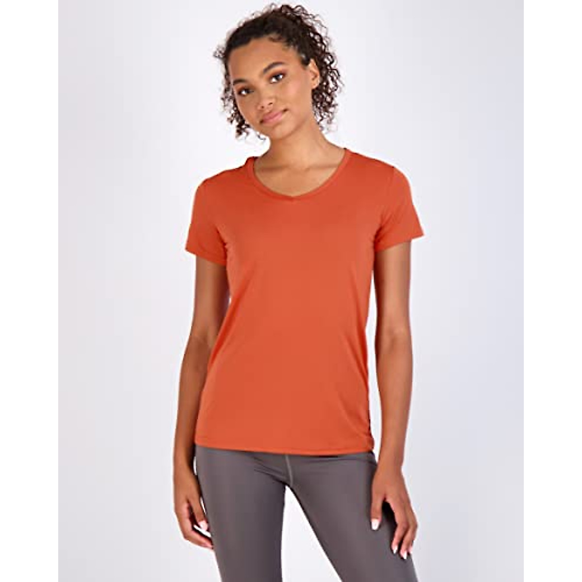 5 Pack: Womens V Neck T-Shirt Ladies Yoga Top Athletic Tees Active Wear Gym Workout Zumba Exercise Running Essentials Quick Dry Fit Dri Fit Moisture Wicking Basic Clothes - Set 12, XL