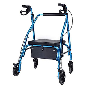 AROUY Walker Bag Under Seat for Four Wheel Rollator, Rollator Bag Tote Organizer Pouch Storage to Walkers for Senoirs, Walker Accessories (Black, M)