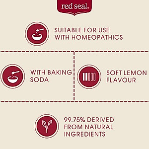 Red Seal Lemon Toothpaste for Homeopaths, Homeopathic Friendly Mint Free, Fluoride Free, No SLS, Fresh Citrus Flavor – Refreshing Natural Lemon Flavored Toothpaste, No Mint Flavor 3.5oz