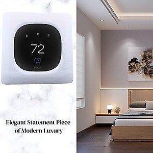 White Snow Square Wall Plate for Ecobee Smart Thermostat Enhanced and Premium Cover Trim Backplate