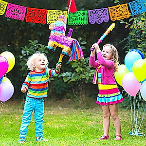 DomeStar 2 Pack Mexican Party Banners, 36 Feet Cinco De Mayo Decorations Papel Picado Banners for Mexican Theme Birthday Party Wedding Dia De Los Muertos Day of The Dead