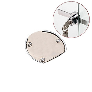 TEMKIN Door Stoppers Security Glass Cabinet Sliding Door Lock Display Cabinet File Cabinet Lock Sliding Door Lock Door Chain (Size : A)