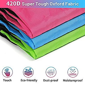 GARPROVM 3PCS Large Storage Bags, Clothes Storage Bag with Lids and Handle, Foldable Closet Organizer Storage Oxford Bag cloth for Clothing Sweaters Comforter Blanket Pillows Toys