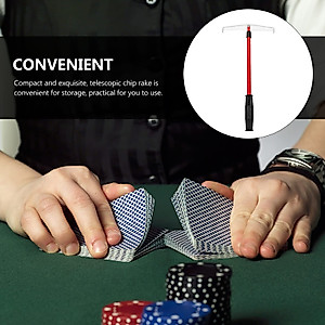 Cabilock Poker Chips Bingo Chips Wand Poker Chip Tray Dice Chips Rake Collector Rake Game Chips Collecting Rod Accessory Rake Chip Tray Metal Dice Metal Dice