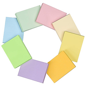 Sticky Notes 1.5x2 Inches, Light Colors Self-Stick Pads, 24 Pack, 75 Sheets/Pad