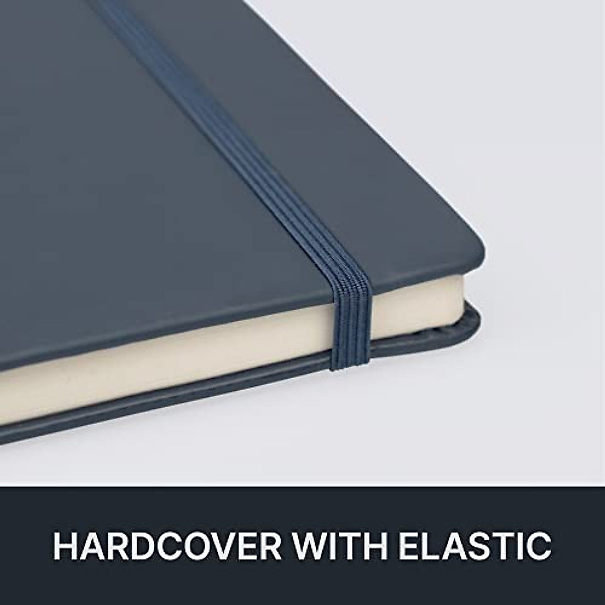 The Scribes | Hardcover Notebook Journal for Writing with Elastic Closure and Bookmark Ribbon | Made with PU Leather | Soft & Sturdy Cover | 100 GSM Recycled Paper | 6’’ x 9’’ Thick Paper Dotted Journal for Men Women Work | 160 Pages | (Blue, Dotted)