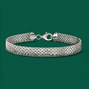 Ross-Simons Sterling Silver Bismark-Link Bracelet. 8 inches
