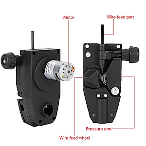 Kadimendium Mig Welder Roll Wire Feed Motor Automatic Feed 0.8/1.0mm Soldering Wire Feeder Machine DC 24V 10W Flux Core Wire for MIG Welder