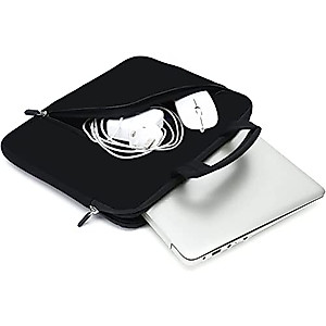 11.6 12 12.1 Inch Laptop Sleeve Carrying Bag Protective Case Neoprene Sleeve Tote Tablet Cover Notebook Briefcase Bag with Handle Extra Pockets for Women（Black）