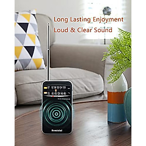 Battery Operated Transistor Radio, AM/FM Pocket Radio with Loud Speaker, Earphone Jack, Best Reception Long Antenna for Walking, Running, Camping, Jogging – Portable Radios Powered by 2 AA Batteries