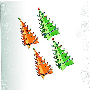 Garneck 4pcs Mini Christmas Pine Tree Mini Desk Felt Christmas Craft Xmas Craft Supplies DIY Christmas Ornament DIY Material Set Christmas Tree Self Made Decorate Desk Christmas Tree