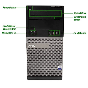 Dell Optiplex 7010 Tower Desktop Computer, Intel i7-3770 Upto 3.9GHz, HD Graphics 4000 4K Support, 8GB RAM, 256GB SSD, DisplayPort, HDMI, DVD, AC Wi-Fi, Bluetooth - Windows 10 Pro (Renewed)