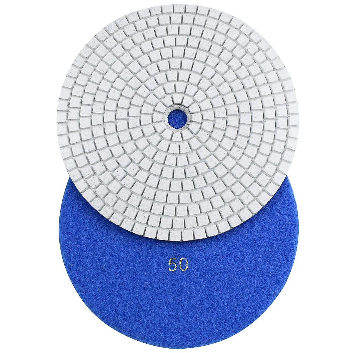Konfor 7 Step 7" Wet Diamond Polishing Pads Abrasive Set, Great For Granite Travertine Marble Stone