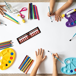 Toddmomy Abacus Soroban 13 Digits Rods 2pcs Japanese Chinese Calculator Abacus Educational Tools Abacus Counting Tool for Kids Adults