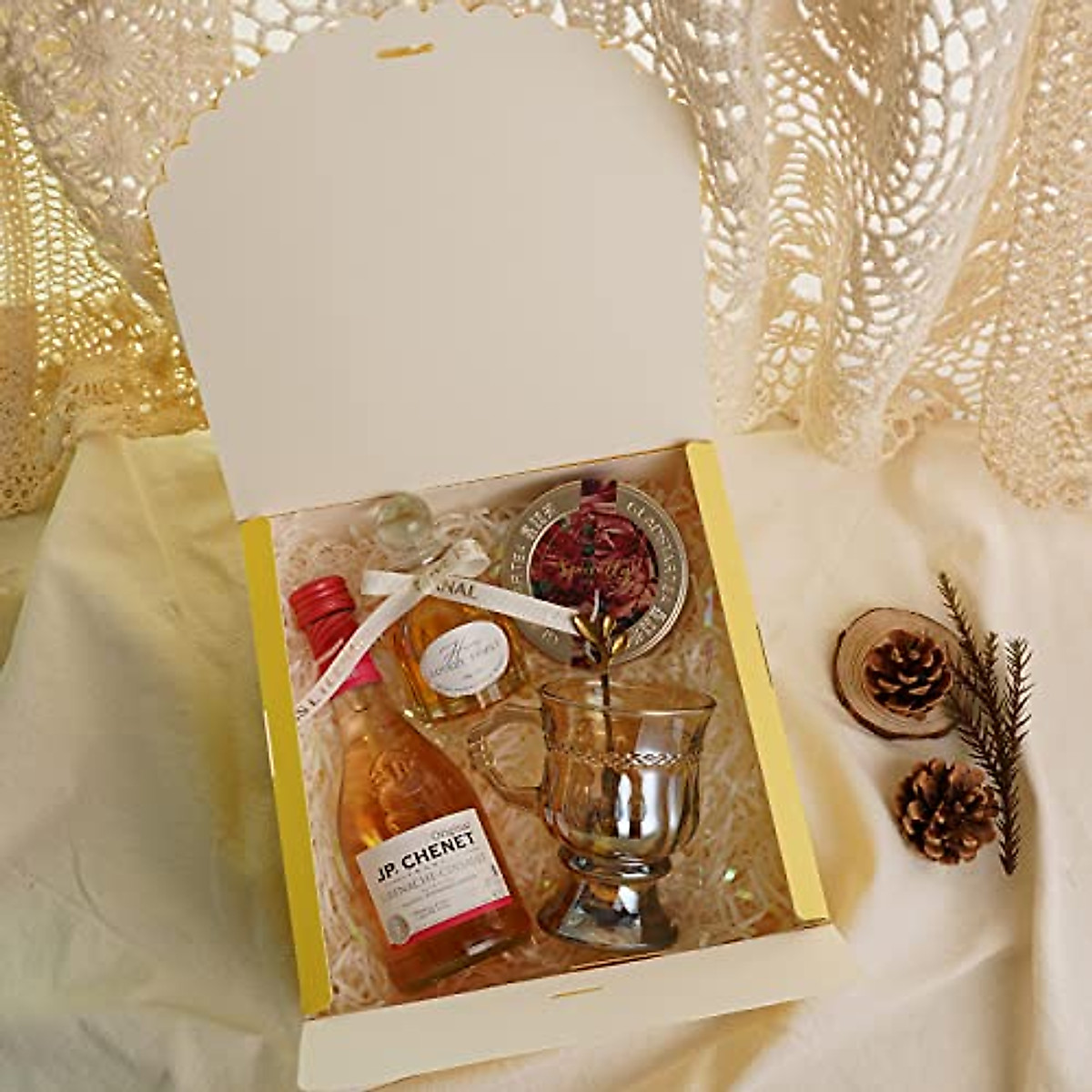 WholeMy Yellow Gift Boxes 10 Pack 8x8x4 Inch, Gift Boxes with Lids for Presents, Yellow Gift Box for Party Favors Wedding Birthdays Baby Shower Valentine's Day