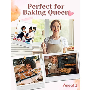 Onebttl Baking Gifts for Women, Insulated Stainless Steel Wine Tumbler with Lid, For Baking Queen on Birthday, Christmas, Rose Gold, (20 oz)