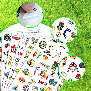 720 Counts Sports Party Favors Ball Sports Stickers Basketball Baseball Volleyball Football Soccer Tennis Stickers for Boys Girls Birthday Party Gifts decoration Water Bottles Laptop Skateboard