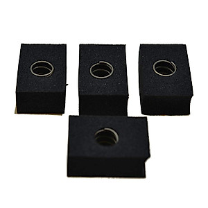 KAISH Pack of 4 Bass Pickup Height Foam Pickup Height Adjustment Pads with Springs for P Bass or Jaquar Pickups