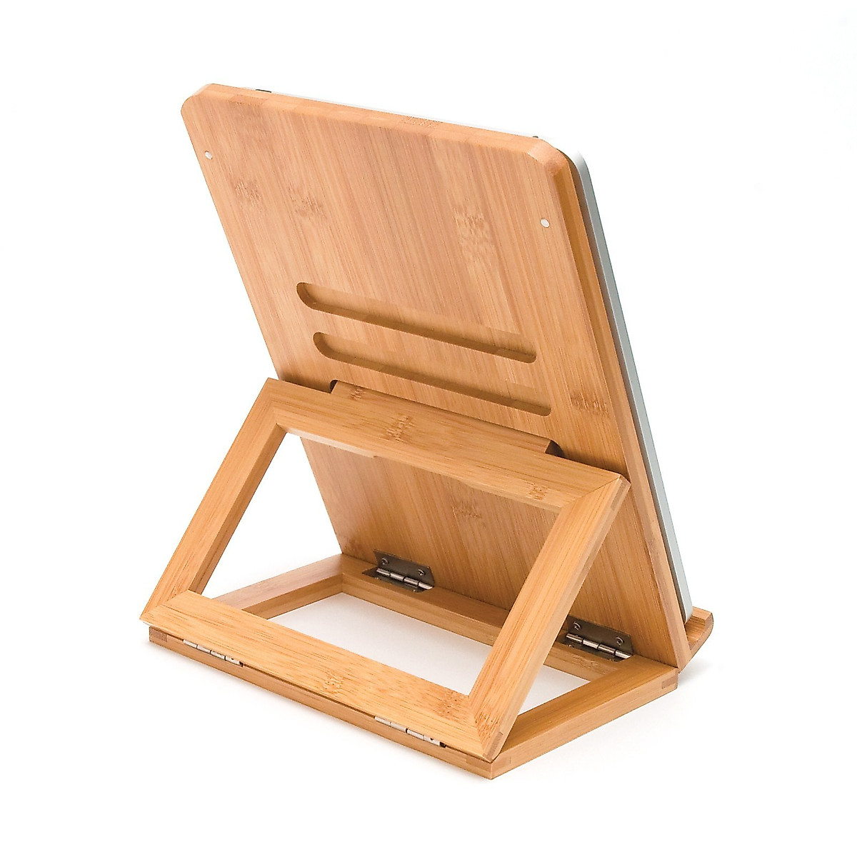 Lipper International 1886 Bamboo Wood Folding Stand for iPad, Samsung, Nexus, Nintendo Switch, and Other Tablets