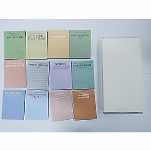 Funny Notepads with Sayings Sticky Funny Office Supplies to Do List Funny Work Assorted Notepad for Workers, 12 Designs, 3 x 3.93 Inch (Classic Style, 12 Packs,)