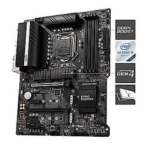 MSI Z590 PRO WiFi ProSeries Motherboard (ATX, 11th/10th Gen Intel Core, LGA 1200 Socket, DDR4, PCIe 4, M.2 Slots, USB 3.2 Gen 2, 2.5G LAN, DP/HDMI, Wi-Fi 6E)