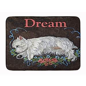 Caroline's Treasures Westie Dream Machine Washable Memory Foam Mat doormats, Multicolor