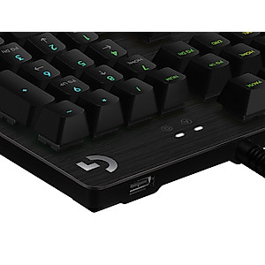 Logitech G512 SE Lightsync RGB Mechanical Gaming Keyboard with USB Passthrough - Black (Renewed)