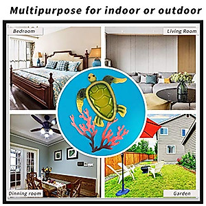 HONGLAND Seaturtle Wall Art Decoration Living Room Wall Decor Turtle Hanging Sculpture for Home Bedroom Garden