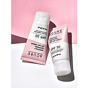 Acure Seriously Soothing SPF 30 Day Cream | 100% Vegan | For Dry to Sensitive Skin | Blue tansy & Niacinamide - Soothes & Provides Sunscreen | 1.7 Fl Oz