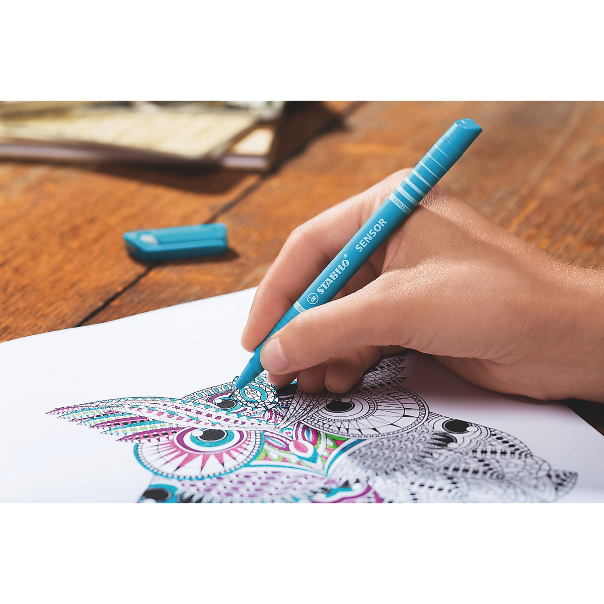 STABILO Fineliner with Cushioned F-Tip - Sensor F - Pack of 10 - Light Green
