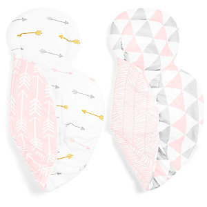 Infant Insert Compatible with 4Moms Mamaroo & Rockaroo – Car Seat Insert 2 Pack – Reversible Infant Car Seat Insert – Soft Plush Minky Car Seat Head Support Insert