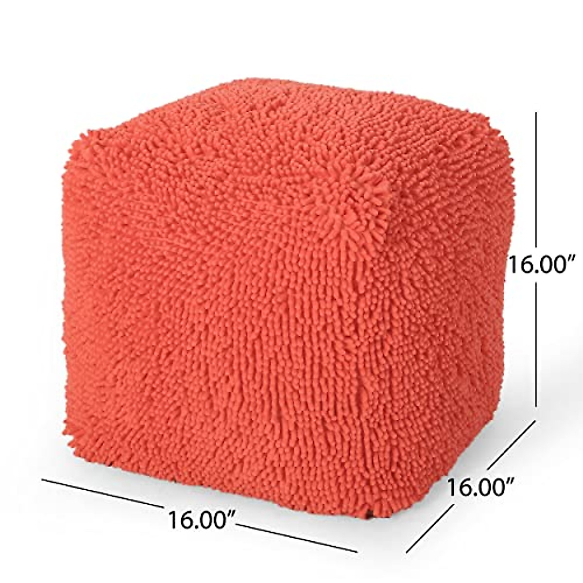 Christopher Knight Home Moloney Pouf, Coral