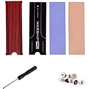 M.2 2280 SSD Heatsink, PCIE NVME or SATA M.2 2280 SSD Double-Sided Heat Sink, M.2 SSD Heatsink for PS5/ PC, Support Samsung 990 980 Pro & WD Black SN770 SN850 - Red