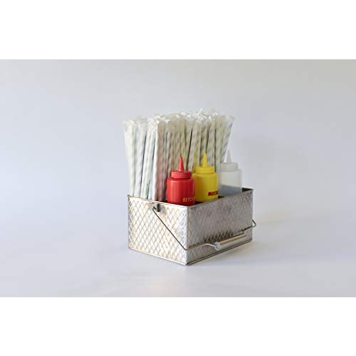 TableCraft 10040 S/S Lattice 4-Compartment Flatware Caddy
